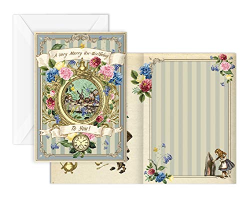 Alice in Wonderland Birthday Card Party Unbirthday Mad Hatter Tea Party Thank You