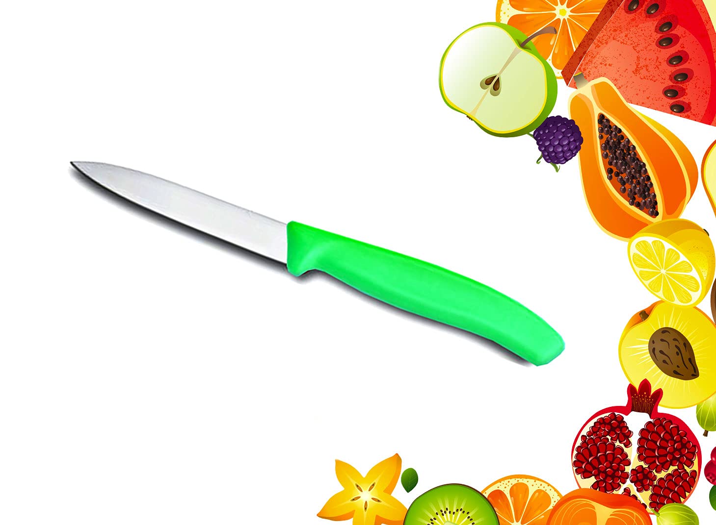KitchenGear 12 Pcs Fruit Paring Knives - Knife Set of 12 - Small Kitchen Fruit Slicing Peeling Vegetable Tomato Knife 3.2" Inch Utility Small Straight Edge Spear Point - Best Gift Set