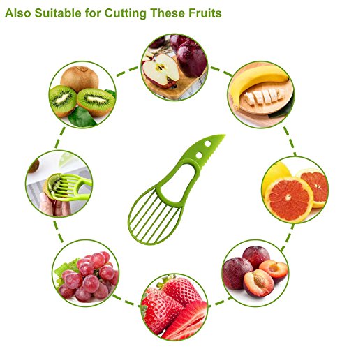 Avocado Saver And Slicer 3 In 1 / Avocado Holder/Keeper Storage Cover Silicone Food Savers / Avocado Pitter/Peeler/Cutter/Skinner And Corer Tools