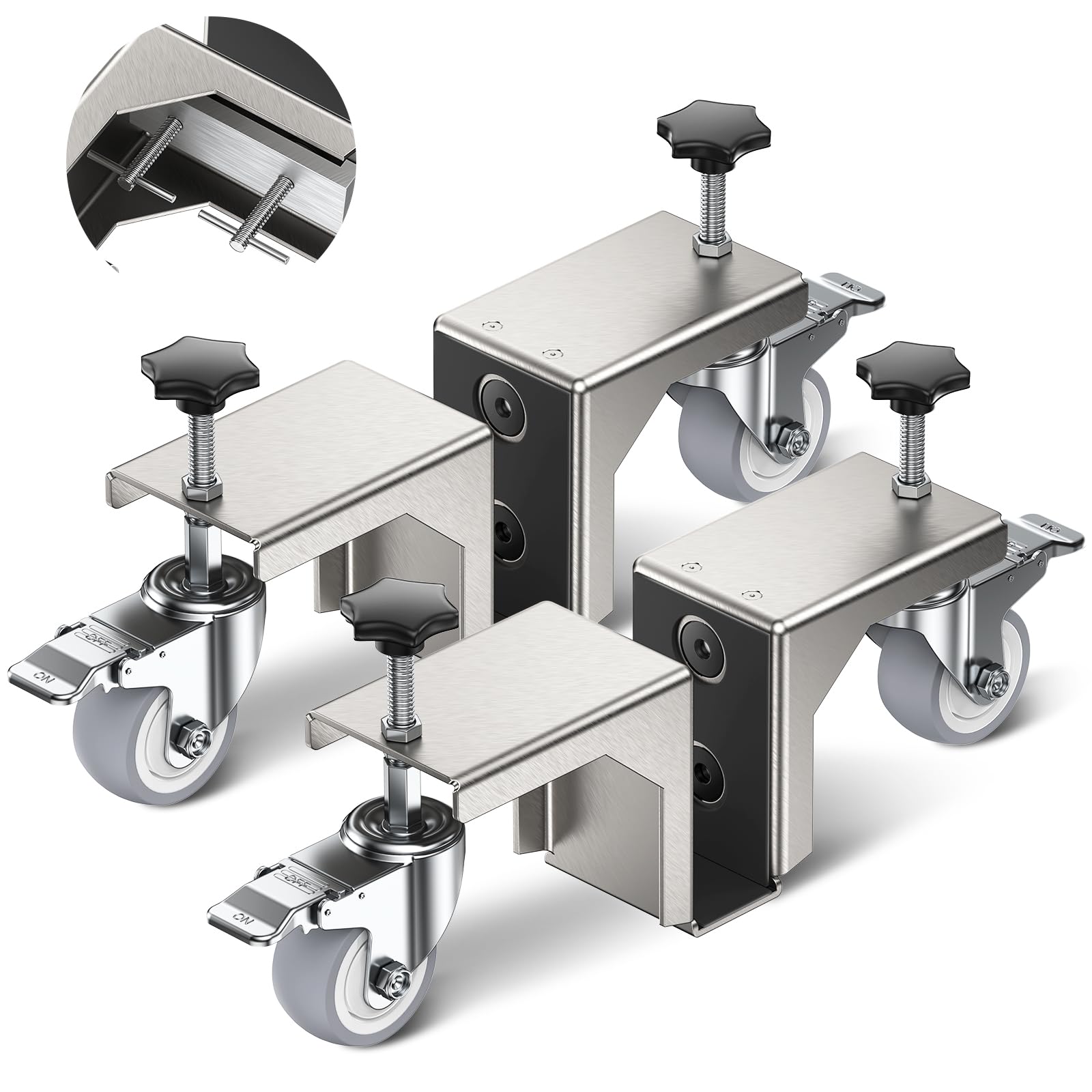 2 Pcs Door Installation Dolly, Heavy Panel Transportation and Installation Helper Jig for 1-1/16" and 2-9/16" Front Doors, Slab, Pre-Hung, Barn Doors up to 700 Lbs, Door Board Lifter Cart