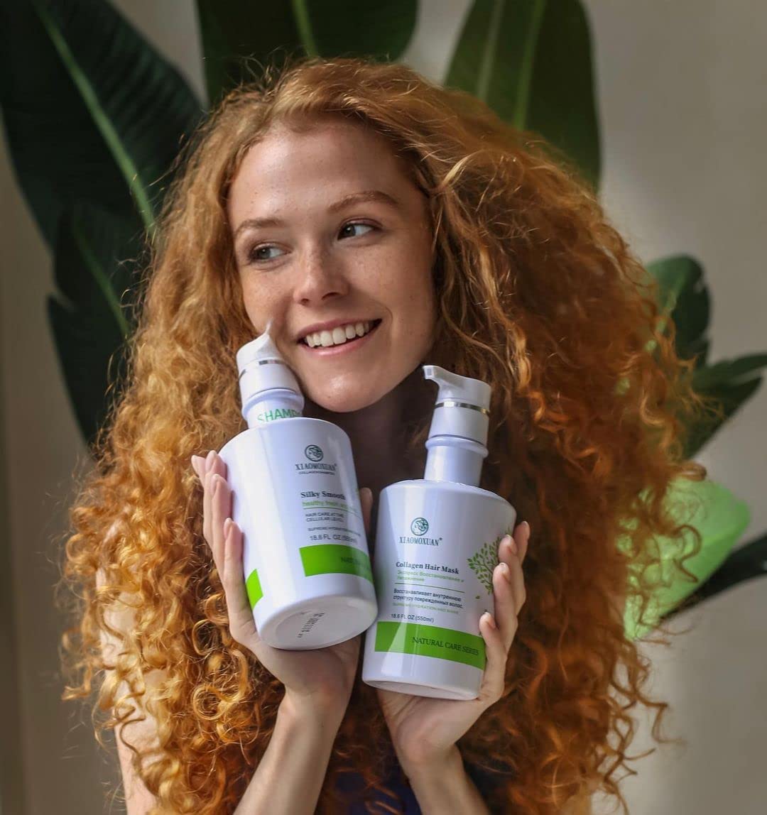 Xiaomoxuan Organic Tea Tree Oil Shampoo - Moisturizing for Dry Hair, Scalp Treatment, Sulfate-Free - Collagen Bond for Oily Scalp and Ends