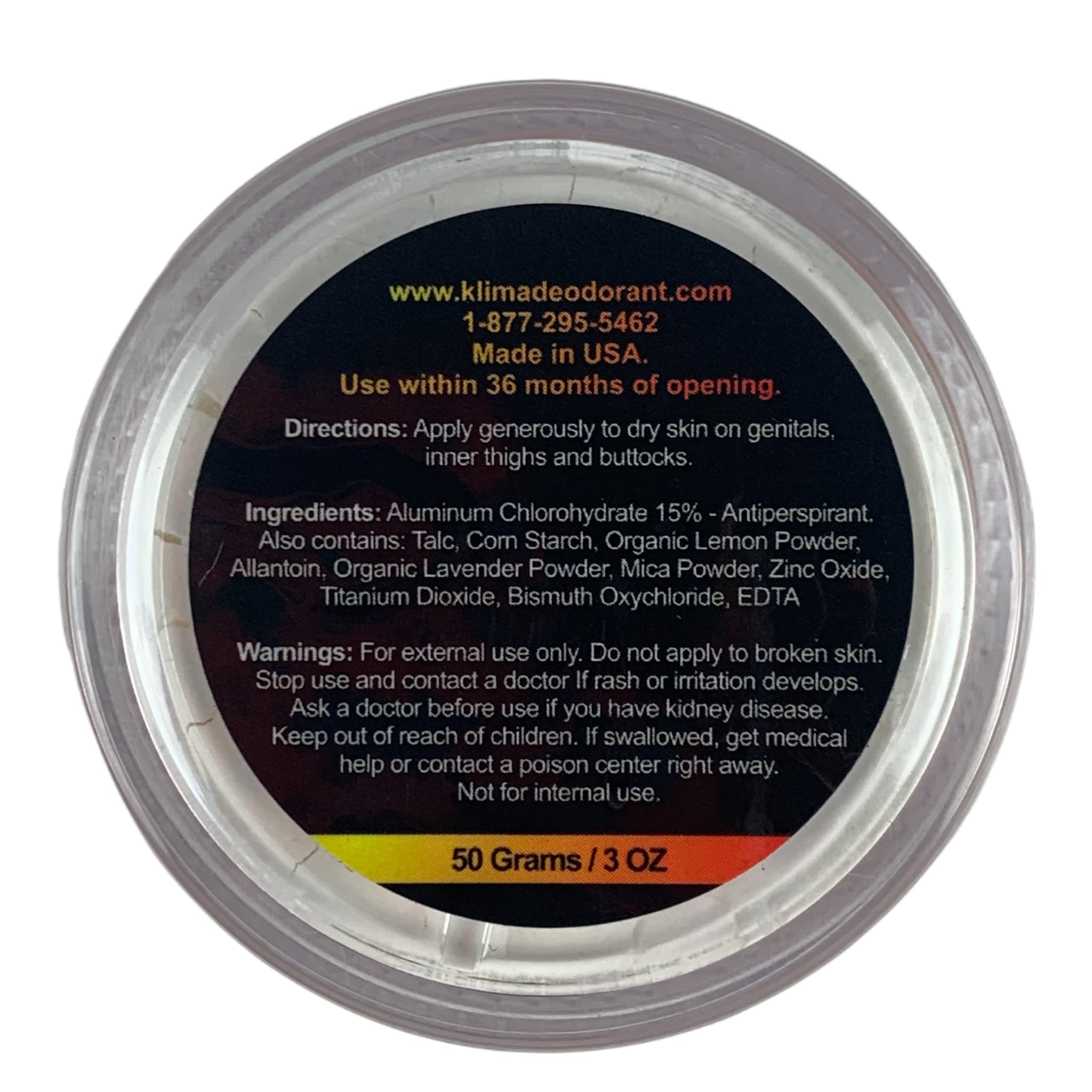 Klima Antiperspirant Dingo Dust | Light and Fresh Antiperspirant Powder | Best Used For Inner Thighs, Buttocks | Stops Male Genital Sweating