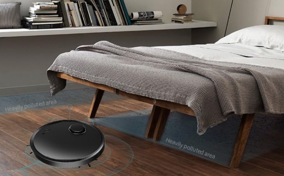 2023 intelligent Robotic vacuum cleaner with its own purple light - kPa suction, robot vacuum cleaner with schedule, 3-in-1 mopping robot vacuum cleaner, suitable for hard floors, pet hair, carpets