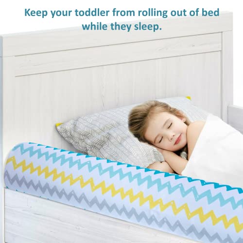 Bed Rail for Toddlers 2-Pack, CPSIA Certified - 50-Inch Long Inflatable Crib Bumpers for Home or Travel, Adjustable Toddler Bed Rails Guard Fits Twin, Full, Queen, King Size Bed Mattress