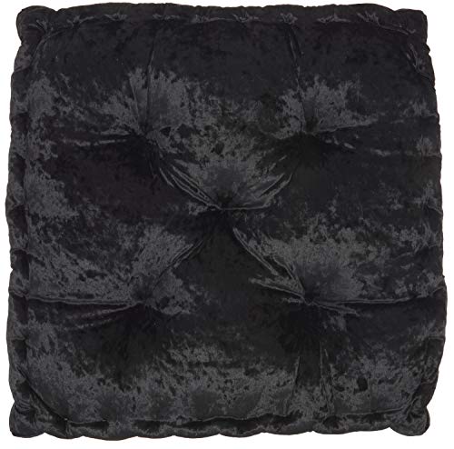 Mina Victory Life Styles Booster Seat Cushion Black 24" X 24" X 4" Throw Pillow