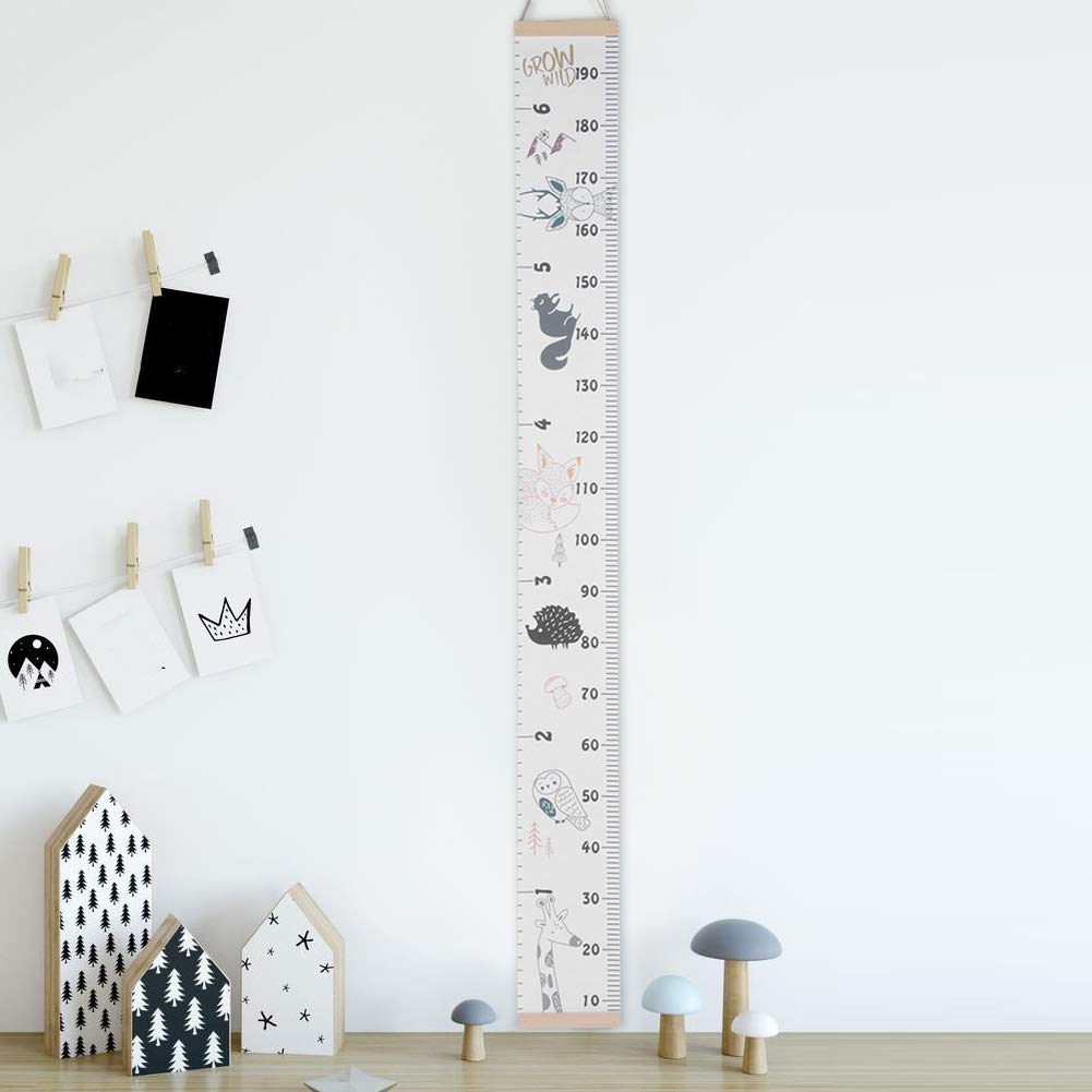GLOGLOW Growth Chart, Height Chart Cute Wall Ruler Removable Height Measure Chart Wall Sticker Height Measure Home Room Decoration Child Toy Growth Chart for Kids(#1)