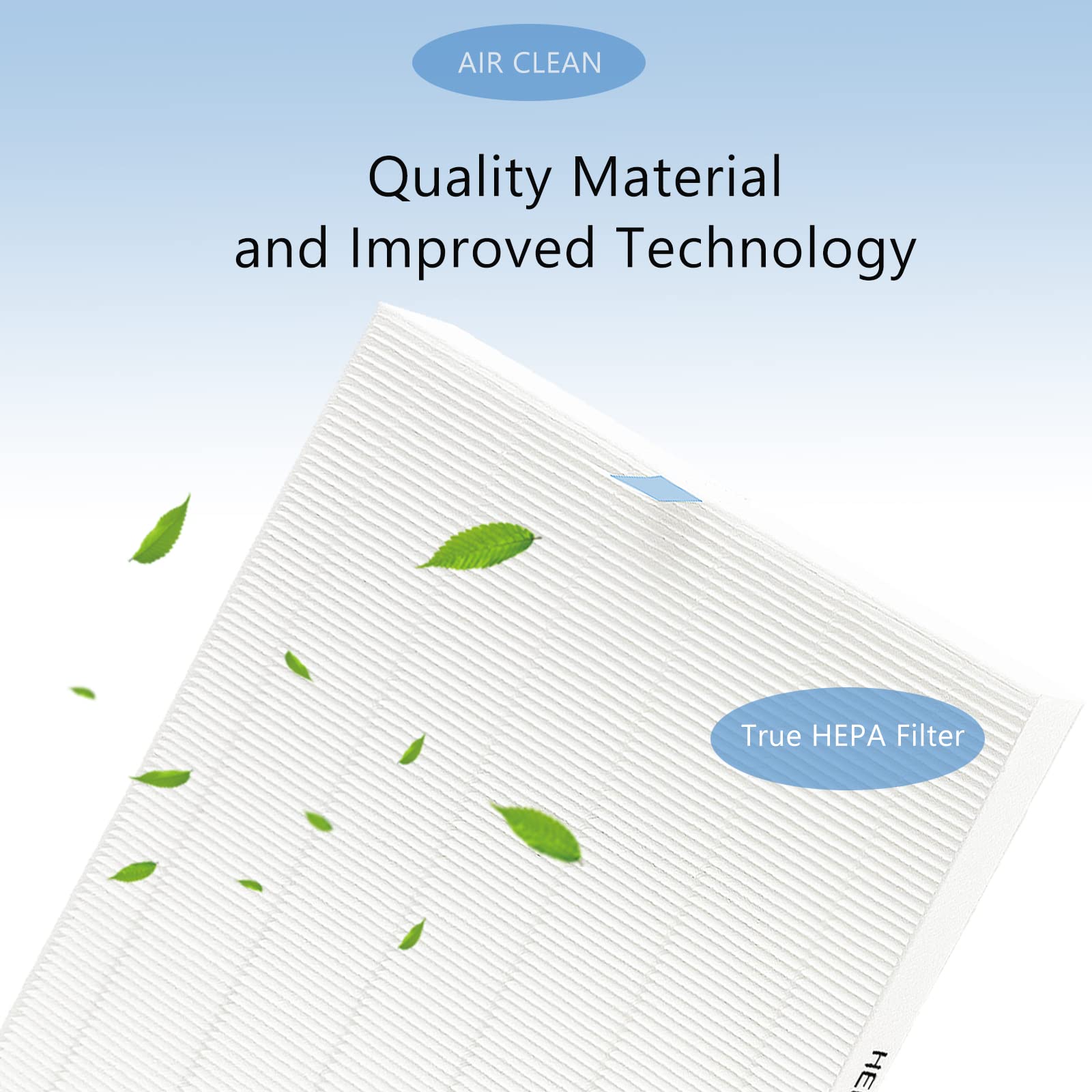 116130 HEPA Replacement Filter H Compatible with Winix 5500-2 Air Purifier and Models AM80, HEPA Filter Only 3 Pack