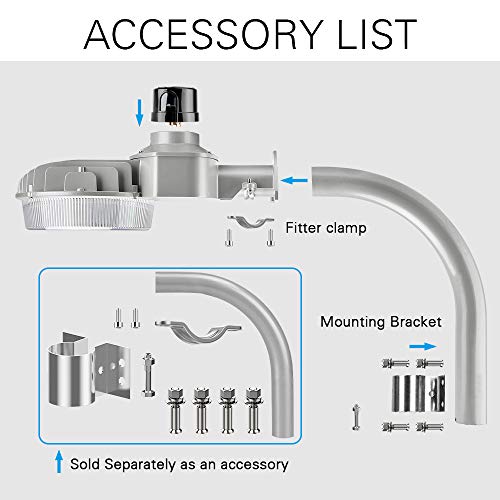 Konlite 45W LED Dusk to Dawn Light- 5800LM - 5000K - 175W MH Equal - UL - Prefect Security Area Light for Barns, Yards, Roadways, Loading Docks and More