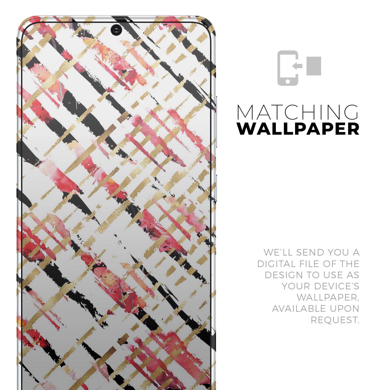 DesignSkinz Karamfila Watercolo Poppies V21 Protective Vinyl Decal Wrap Skin Cover Compatible with The Samsung Galaxy S20 (Screen Trim & Back Glass Skin)
