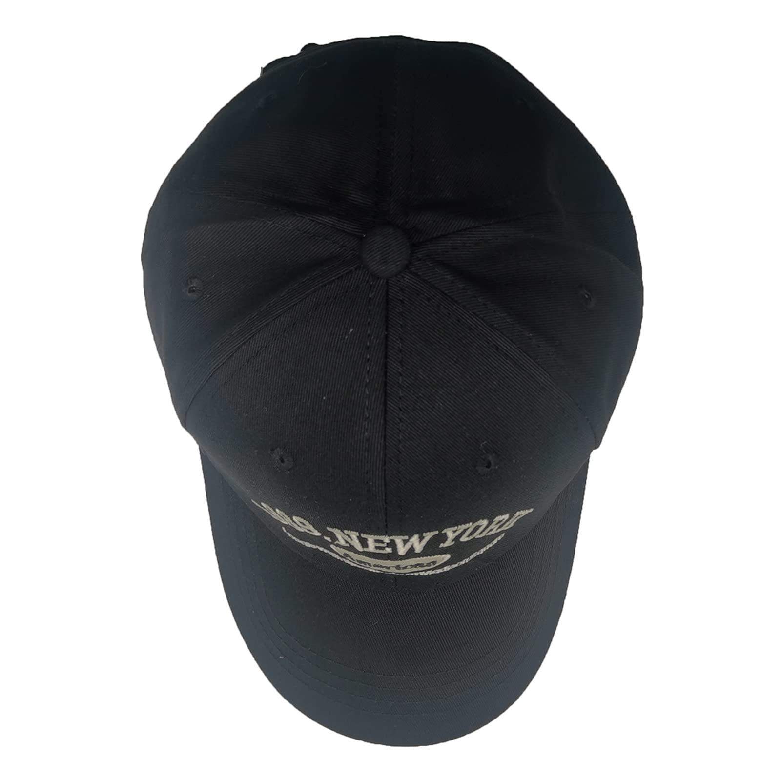 1989 New York Cotton Baseball Cap, Classic Vintage Washed Dad Hat Adjustable Snapback Summer Hats for Men Women Teens Kids Black