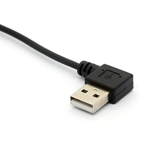 Coiled Mini USB Cable, 90 Degree Spring USB 2.0 to Mini USB Cable Cord, Right Angle Charging and Sygn Mini USB Adapter Lead