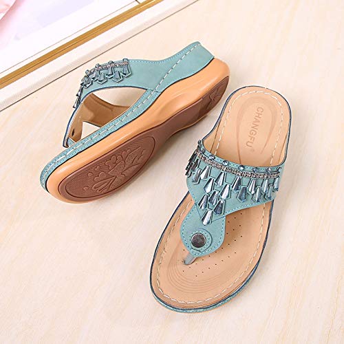 justHIGH Women's Sport Flip Flops Comfort Casual Thong Sandals Outdoor Platform Wedge Sandals Casual Shoes