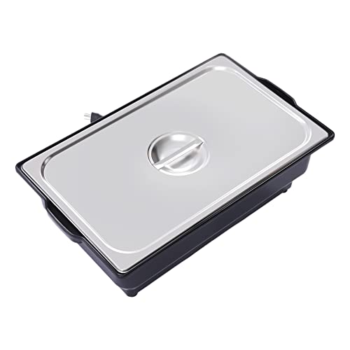 500W Electric Buffet Warmer Server Chafing Dish Buffet Tray Food Warmer Set 3 Compartment Buffet Server Chafing Dish Stainless Steel Chafing Server Set Buffet Server Warmer Food Insulation