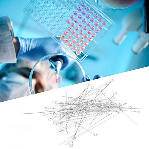 50PCS Reusable Inoculating Loop Holders Nichrome Needle Tips Inoculation for Laboratory Classroom, or Science Fair Project (2mm)