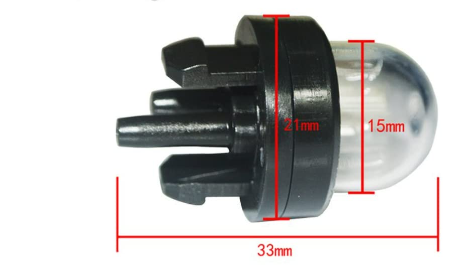 503936601 530047721 188-512 Snap in Primer Bulb for Poulan Echo Chainsaw Ryobi BP42 Homelite Bolens String Trimmer Leaf Blower 125B 125BX 125BVX 2pack