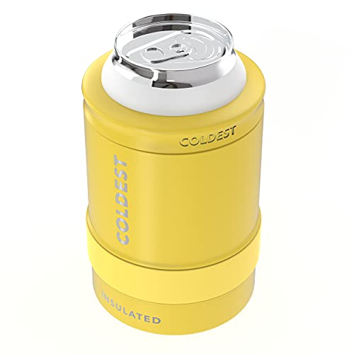 COLDEST Standard Can Cooler for Beer, Soda, Sparkling Water | Vacuum Insulated Stainless Steel Drink Sleeve Holder for 12 oz Regular Cans