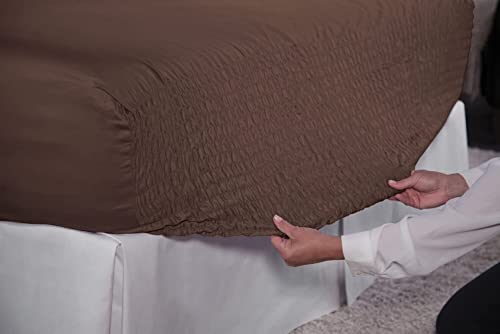 BEDTITE ABSOLUTELY FITTING Cotton Rich 500 Thread Count, King Size Set with Deep Pocket 7β to 20β Fitted Sheet, Flat Sheet and 2 Pillow Cases, Sage