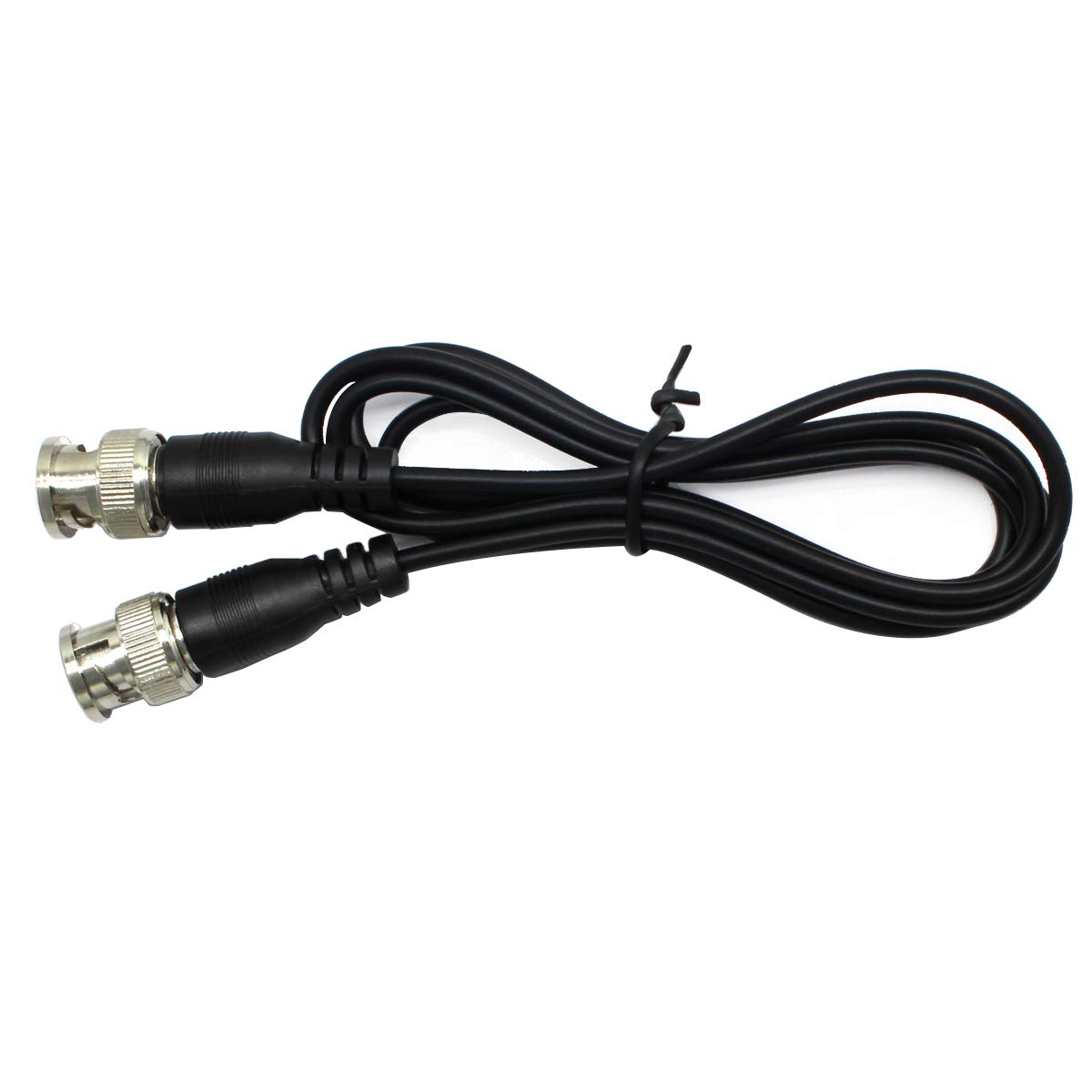 ANVISION 4-Pack Black 1m 3.3ft BNC Male to BNC Male Jumper Cable with Black Connector for CCTV DVR to TV System