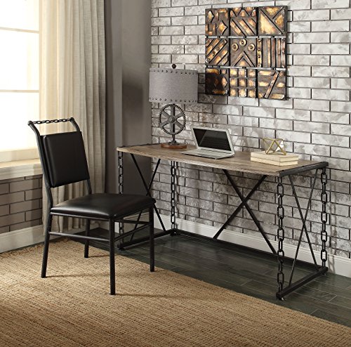 ACME Jodie Desk - 92248 - Rustic Oak & Antique Black