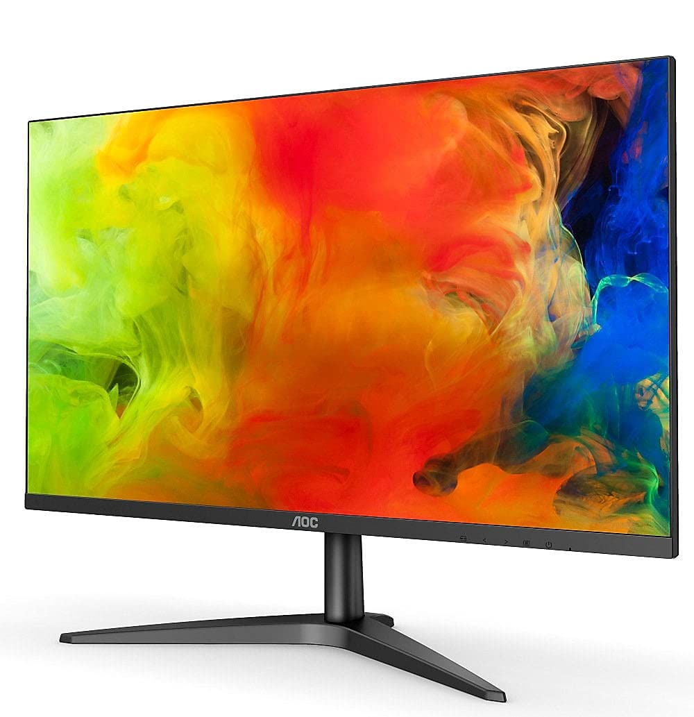 AOC 24B1H 24" Full HD 1920x1080 Monitor, 3-Sided Frameless, VA Panel, HDMI/VGA, Flicker-free