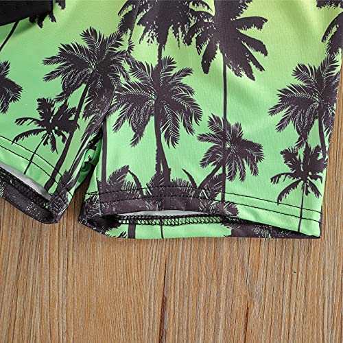 Nie Cuimeiwan Summer Toddler Baby Boy Clothes Beach Style Outfit MAMA'S Boy Sleeveless Vest Top+Coconut tree Shorts Set Suit 2Pcs