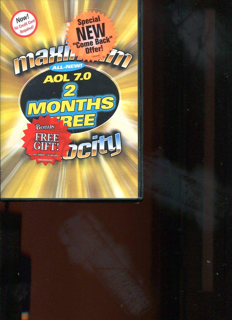 AOL 7.0 CD/MAXIMUM VELOCITY /2 MONTHS FREE/BRAND NEW/HARD PLASTIC CASE /*RARE*