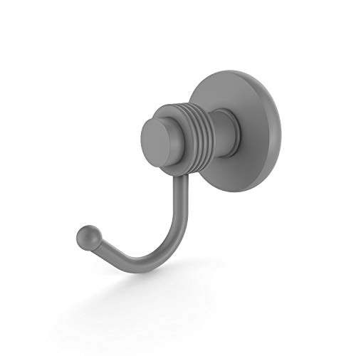 Allied Brass 920G Mercury Collection Groovy Accents Robe Hook, Matte Gray