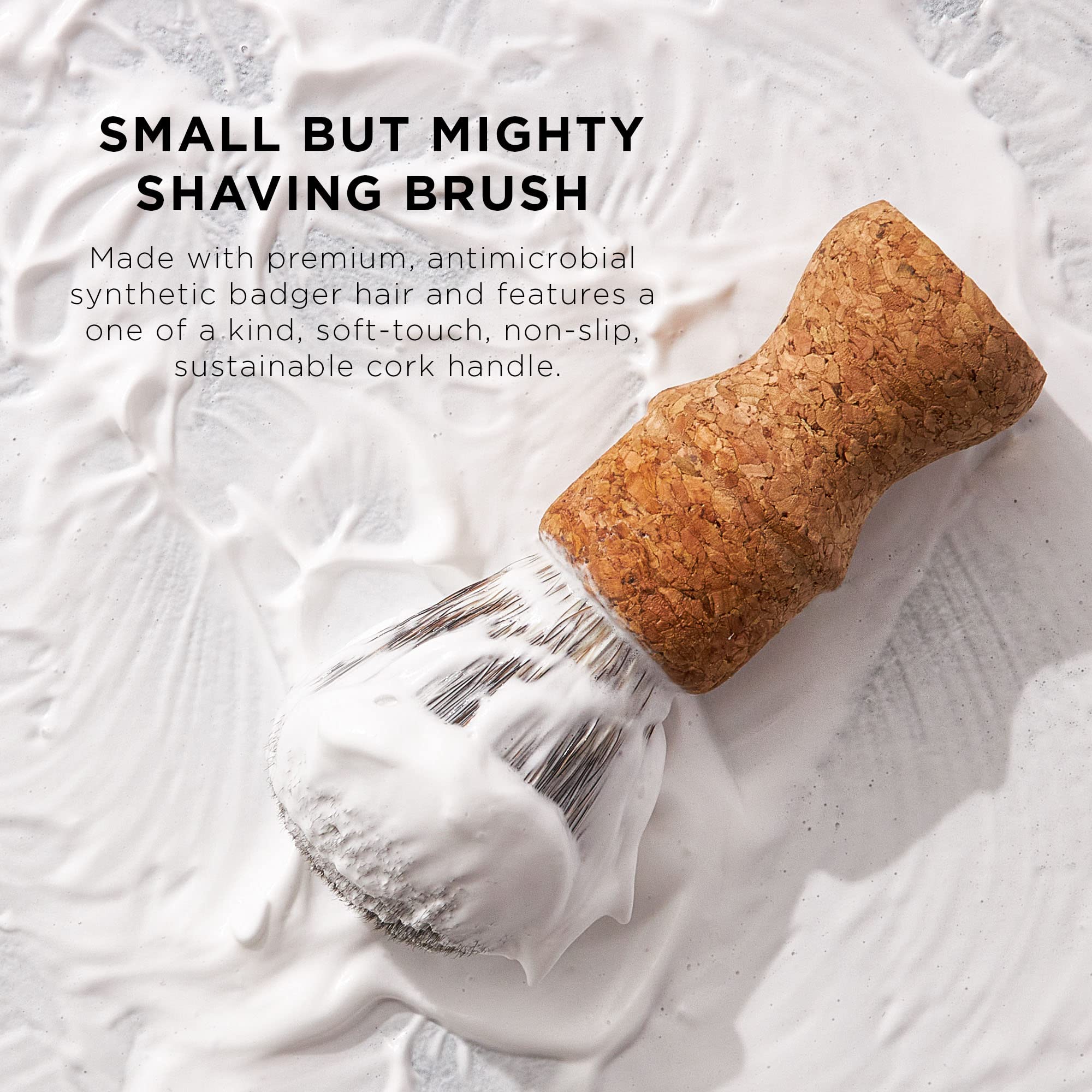 Pacific Shaving Company Sustainable Cork Handle Premium Synthetic Hair Shave Brush 1 ea