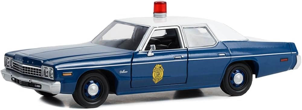 1975 Monaco Dark Blue with White Top Kansas Highway Patrol Hot Pursuit Series 1/24 Diecast Model Car by Greenlight GL85572