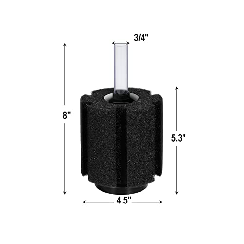 AQUANEAT Sponge Filter,Aquarium Sponge Filter for Fry Betta Shrimp Nano Fish Tank with Accessories (Up to 60Gal)