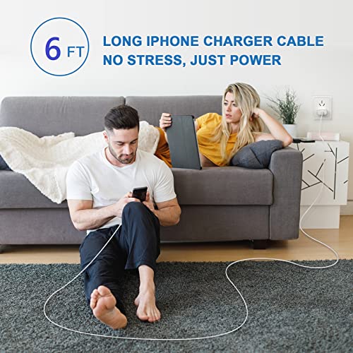 3 Pack iPhone 15 14 Charger Fast Charging, [Apple MFi Certified] PD 20W USB C Wall Charger Block with 6FT Type C to Lightning Fast Charging Data Sync Cable for iPhone 15 14 13 12 11 XS XR X 8 iPad