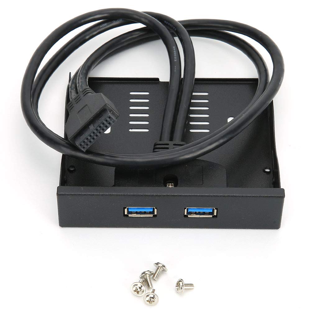 Gojiny USB Front Panel 3.5 inch USB 3.0 Floppy Front Panel 19 Pin to 2 Interface USB3.0 HUB