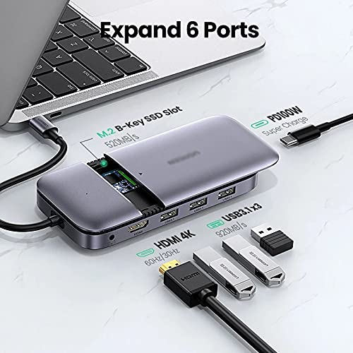 GPPZM USB C HUB USB Type C 3.1 to M.2 B-Key HDMI 4K 60Hz USB 3.1 10Gbps USB C HDMI HUB Splitter