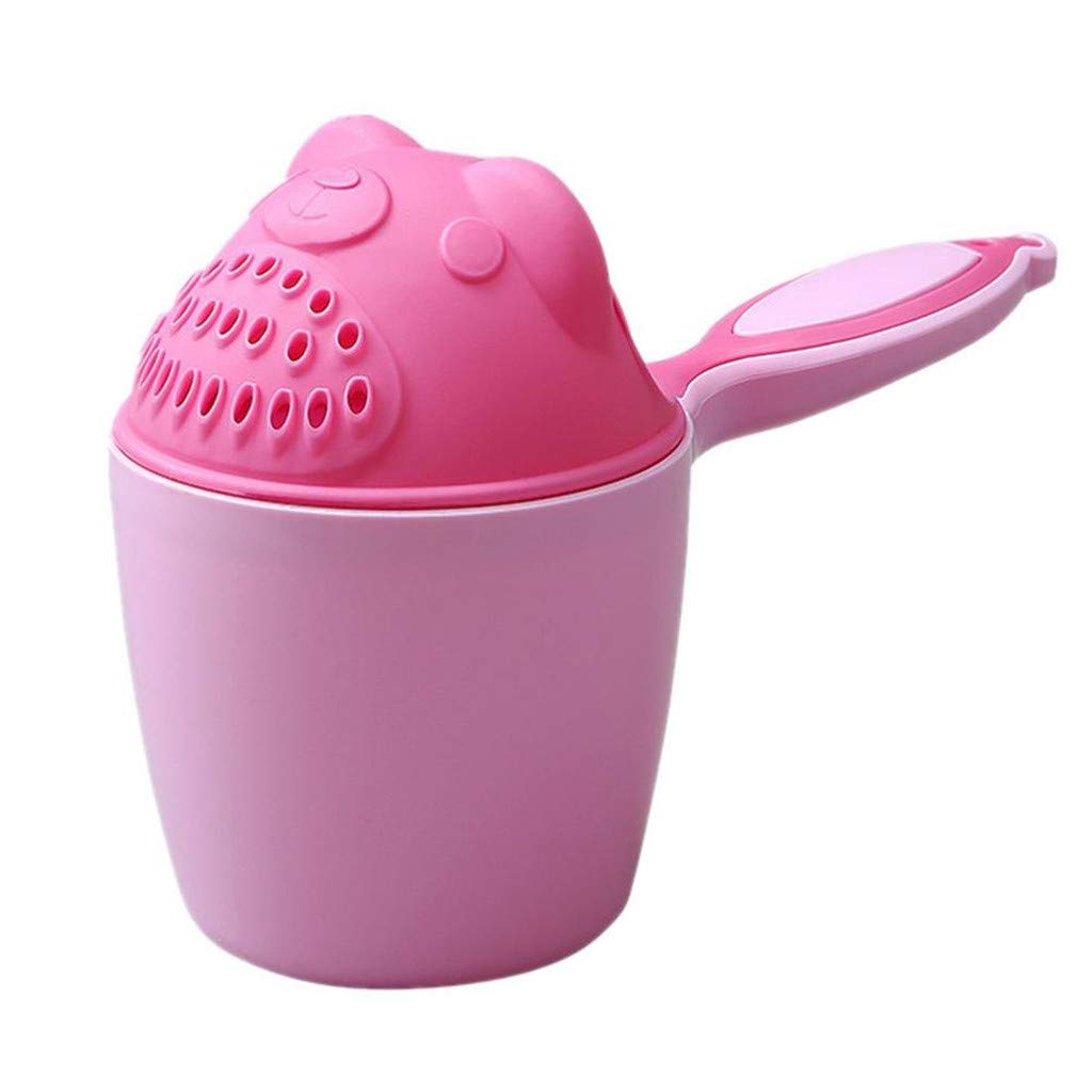 Digood Waterfall Rinser Shampoo Cup with Animal Handle for Kids (6 Months - 6 Years), Pink