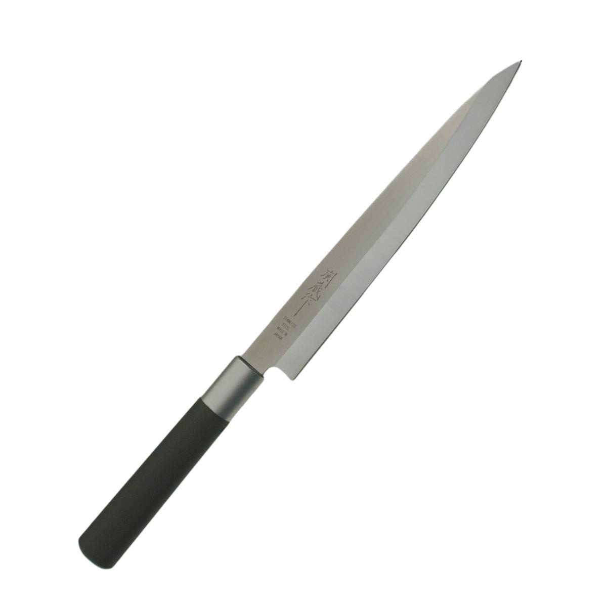 Hinomaru Collection Sekizo Japan Quality Stainless Steel Non Stick Yanagiba Sashimi Sushi Knife Chefs Knife 13.75" Itamae Sushi Chef Knife With Natural Wooden Handle Made In Japan (Plastic Handle 13")