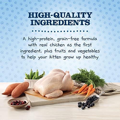 Blue Buffalo Baby BLUE Healthy Growth Formula Grain Free High Protein, Natural Kitten Dry Cat Food, Chicken 4.5-lb