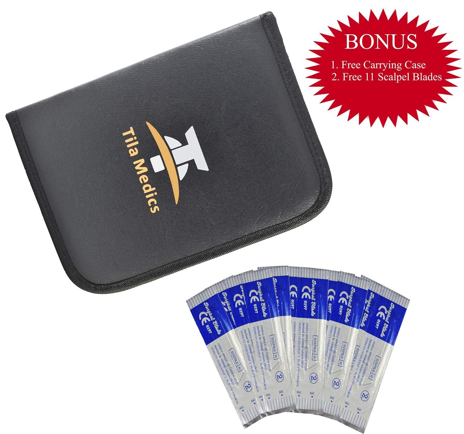 22Pcs Advanced Dissection Kit for Medical Biology & Veterinary Students- Anatomy Lab Botany Animal Frog etc Dissecting Kit. Premium Stainless Steel Scalpel Knife Handle-11 Blades