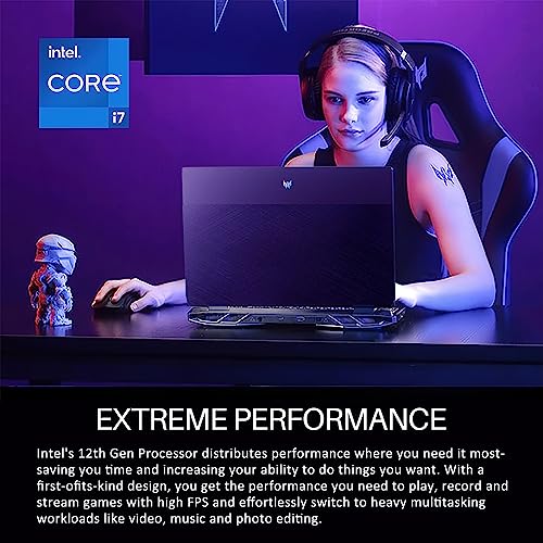 Acer Predator Helios 300 Gaming Laptop, 15.6 inch FHD IPS 165Hz Display, 14 Core Intel Core i7-12700H, NVIDIA GeForce RTX 3060, 32GB DDR5 RAM, 512GB SSD, Windows 11 Home