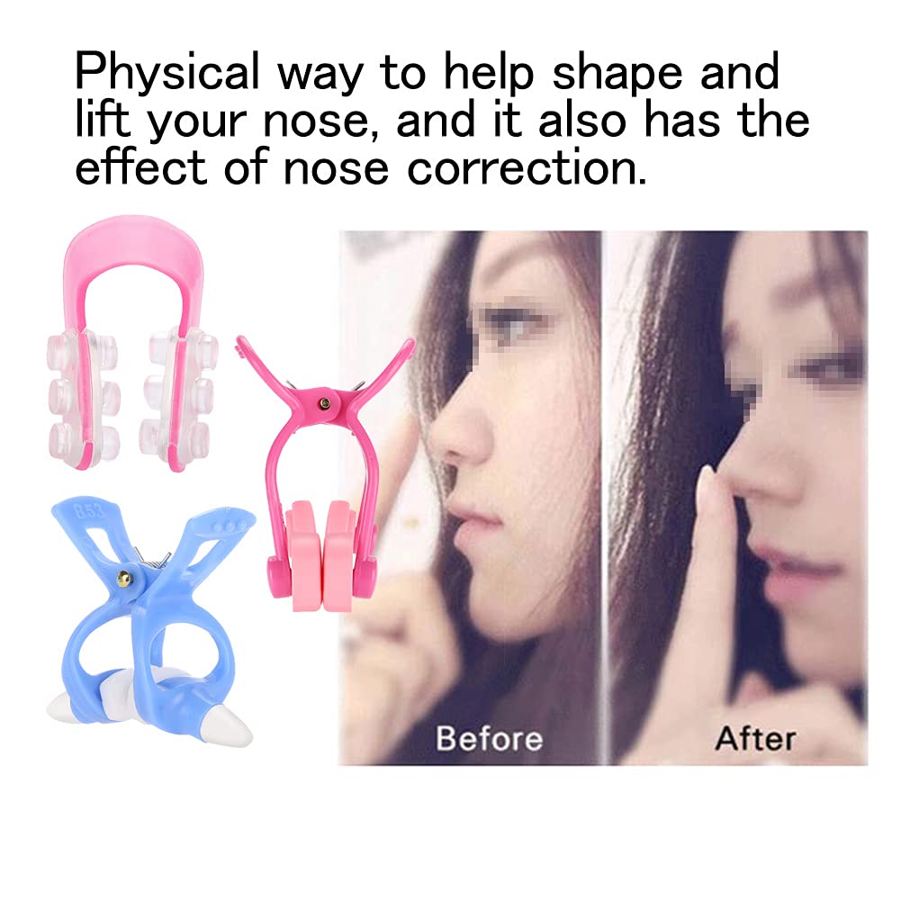 Nose Shaper,ANGGREK 3pcs Nose Shaper Massager Clip Straightening Beauty Clip Nose Up Clip Correction Set New
