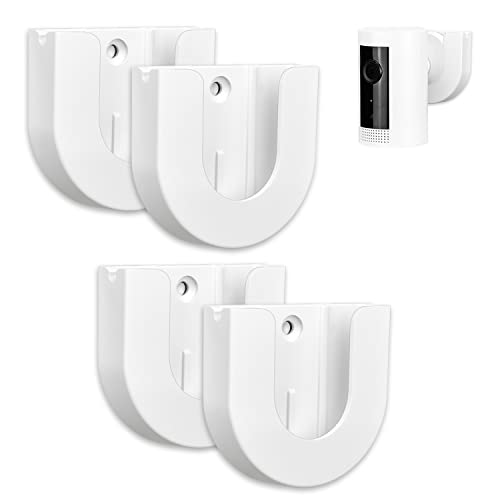 4 Pack Adhesive Wall Mount for Ring Indoor Cam, Strong VHB Stick On - Easy to Install, No Tools Needed, No Mess, No Drilling, Strong Adhesive Mount(Camera is not Included)