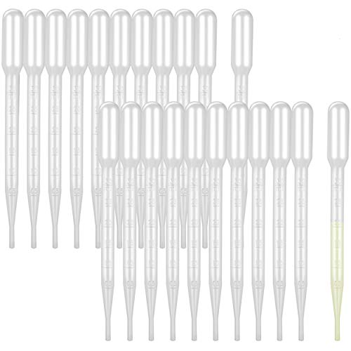 CCINEE 200PCS 3ml Disposable Plastic Transfer Pipettes Calibrated Dropper Suitable for Science Laboratory