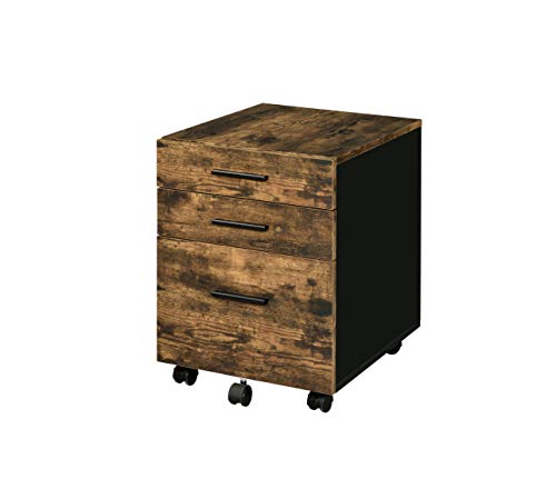 Acme Furniture Abner File Cabinet, Weathered Oak