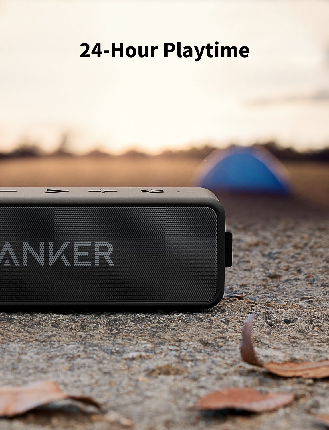 Anker Soundcore 2 Bluetooth Speaker Bundle with Official Travel Case