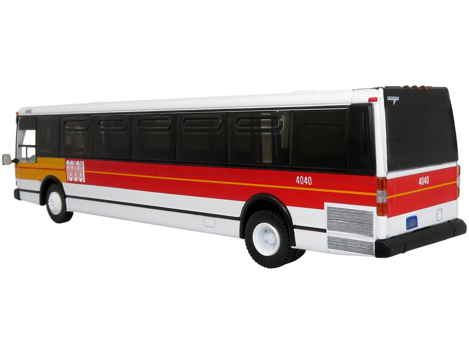 1980 Grumman 870 Advanced Design Transit Bus Muni San Francisco 15 Third Fisherman's Wharf Area 1/87 Diecast Model by Iconic Replicas 87-0413