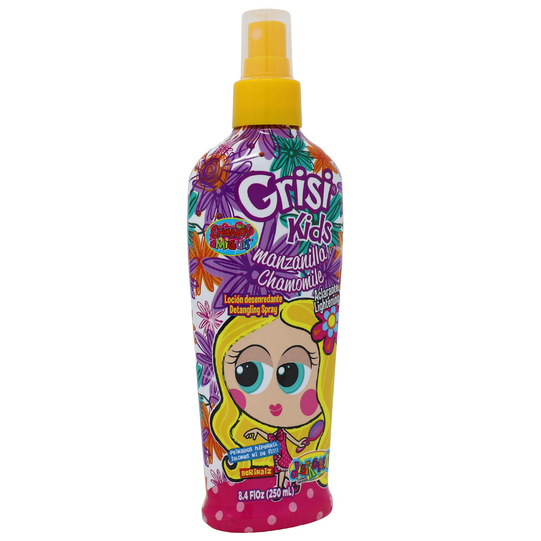 Grisi Kids Manzanilla Lotion Detangling and Lightening with Chamomile Spray, Clear, 3-Pack of 8.4 FL Oz, 3 Spray Bottles