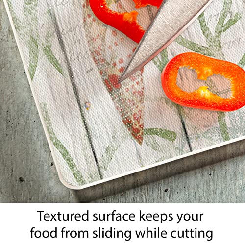 CounterArt Shoreline Shells Sea Turtle 3mm Heat Tolerant Tempered Glass Cutting Board 15β x 12β Manufactured in the USA Dishwasher Safe
