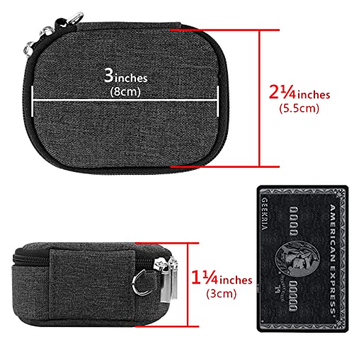 Geekria Headphones Carrying Case Compatible with Panasonic Technics EAH-AZ70W Earbuds Case, Replacement Protective Travel Pouch Bag with Cable Storage (Dark Grey)