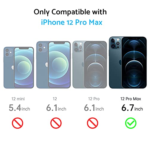 Anqrp Designed for iPhone 12 Pro Max Case, [Support Magsafe] Soft Silicone Slim Anti-Scratch Case for iPhone 12 Pro Max 6.7 inch, Blue