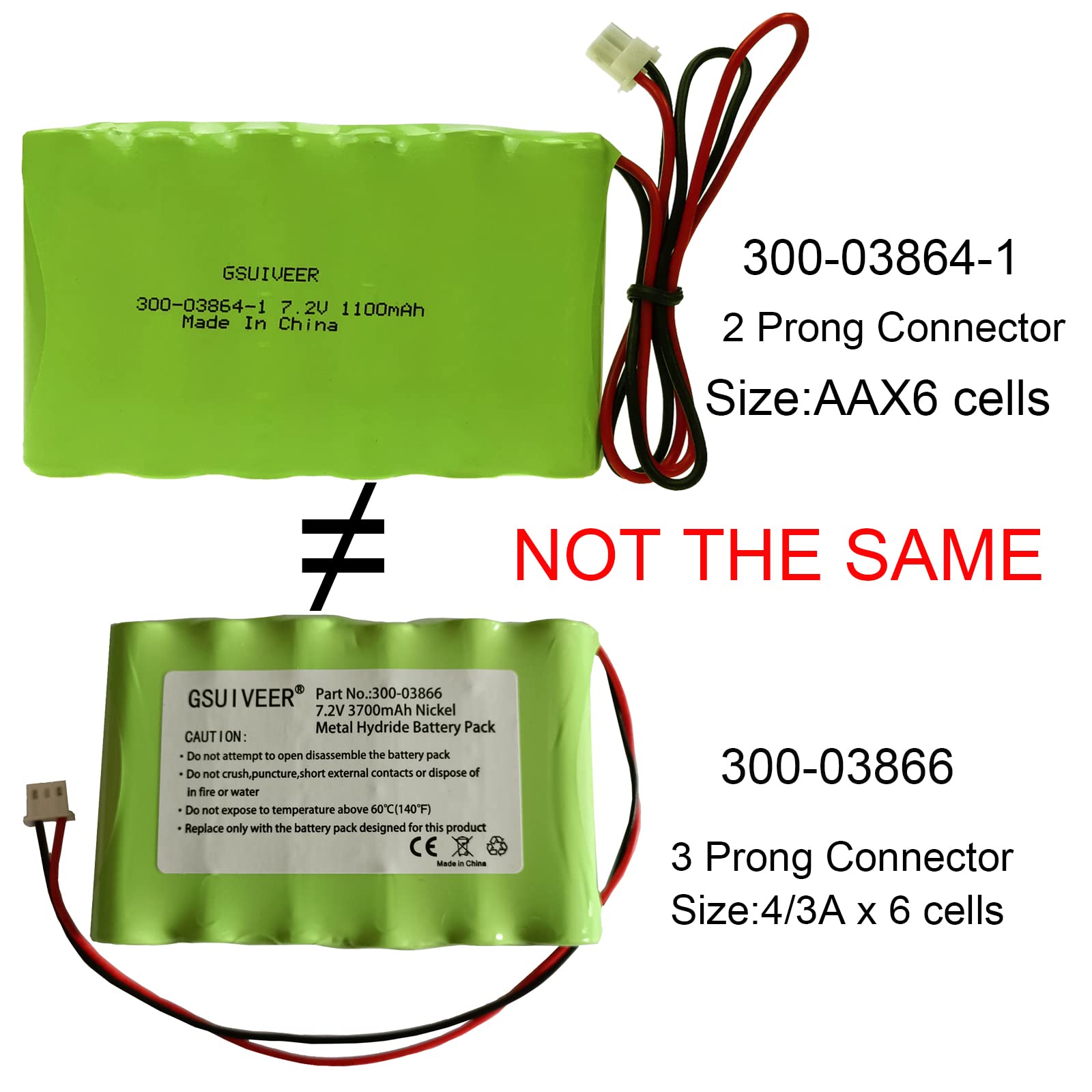GSUIVEER 300-03864-1 Battery 7.2V 1100mAh Compatible with Honeywell Alarm Lynx WALYNX-RCHB-SC Honeywell Lynx Touch K5109, L3000, L5000, L5100