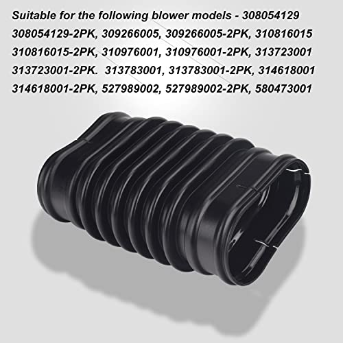 580473001 Replacement Bellows Flex Tube Compatible with Ryobi 38cc Backpack Blower RY40404 40V Blower RY40404NV, RY40404NVM, RY40440 Also for 308054129, 310816015, 309266005 (2 PACK)